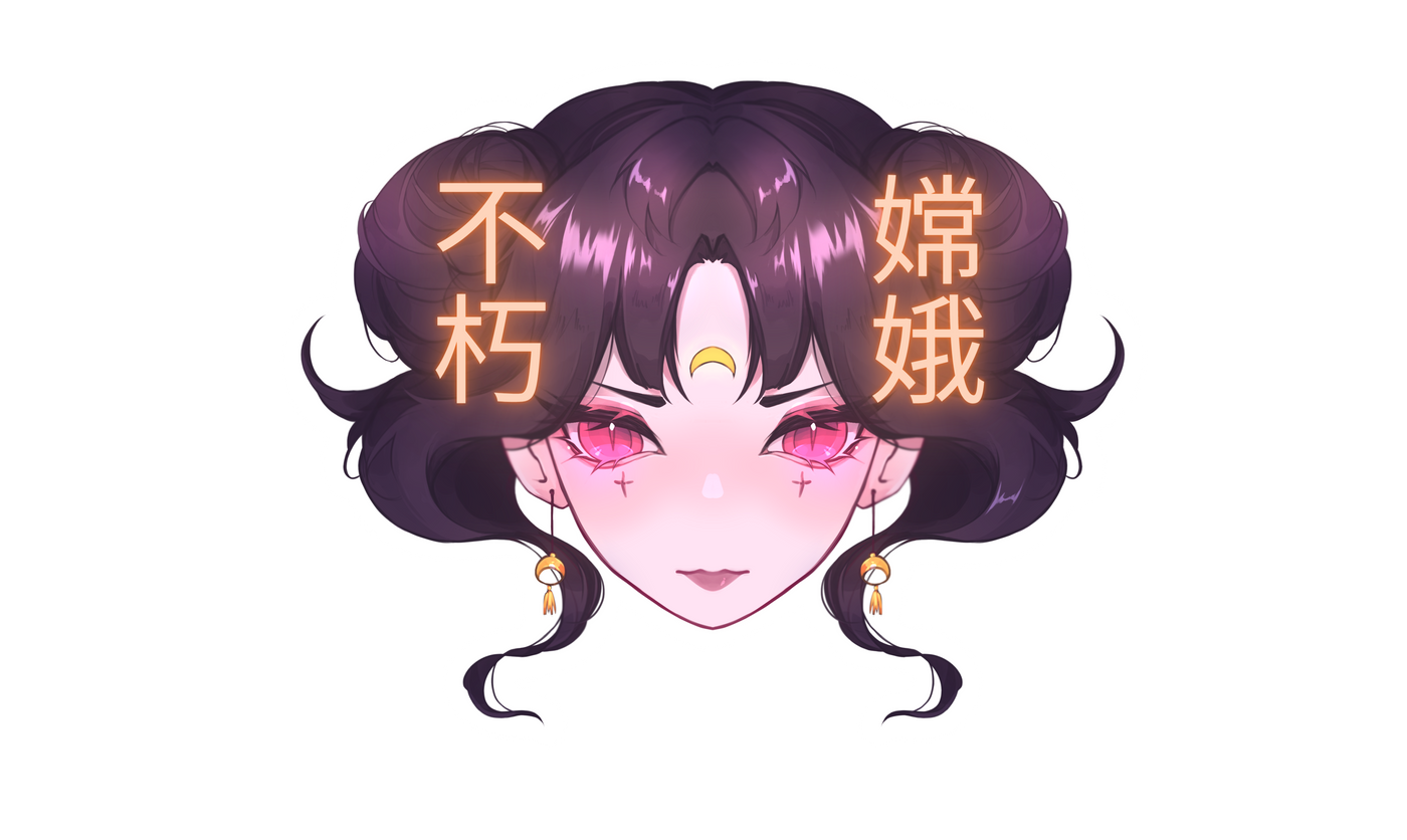 Moon Goddess Sticker Yorunomachi moon-goddess-sticker-yorunomachi