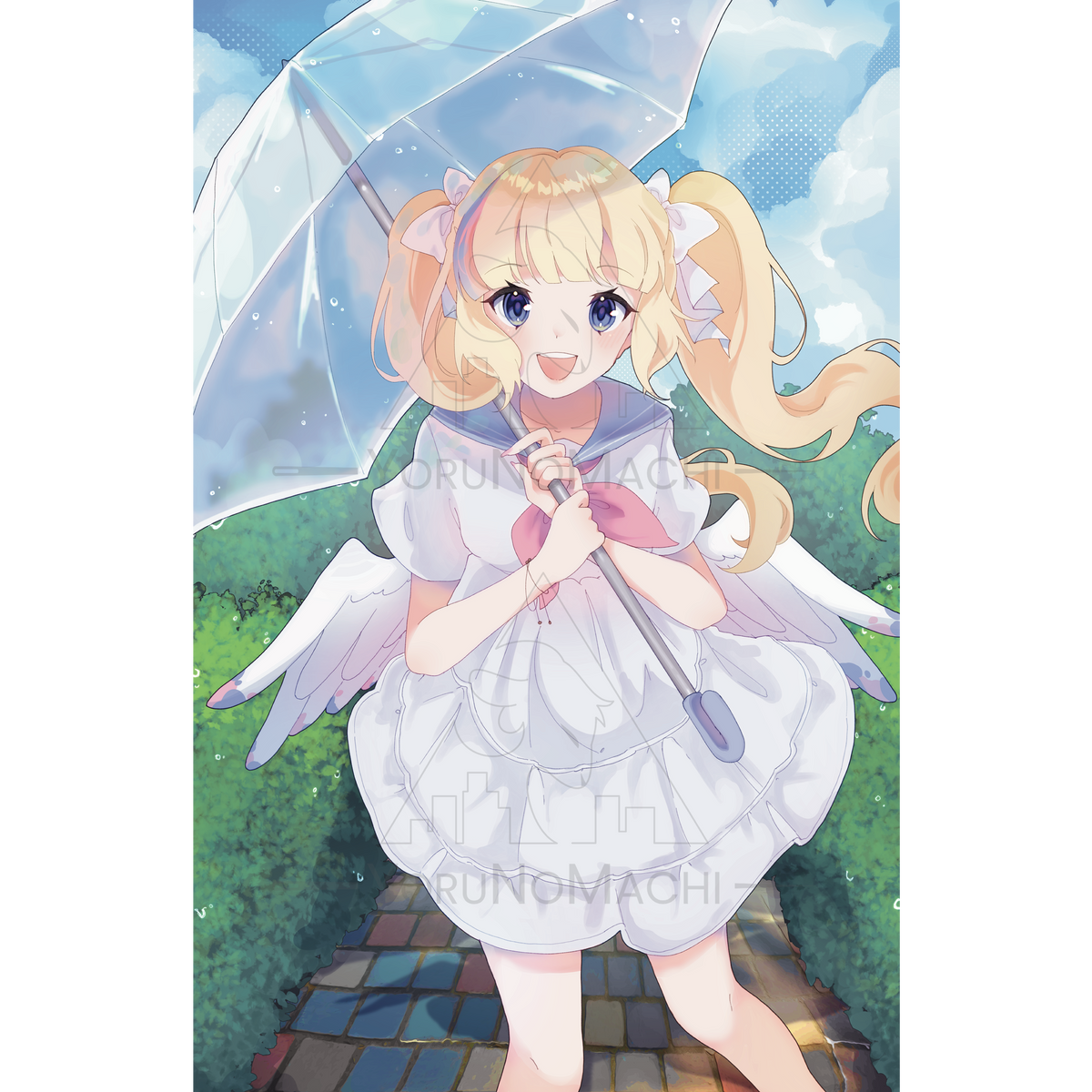 April Showers Angel Print – Yorunomachi