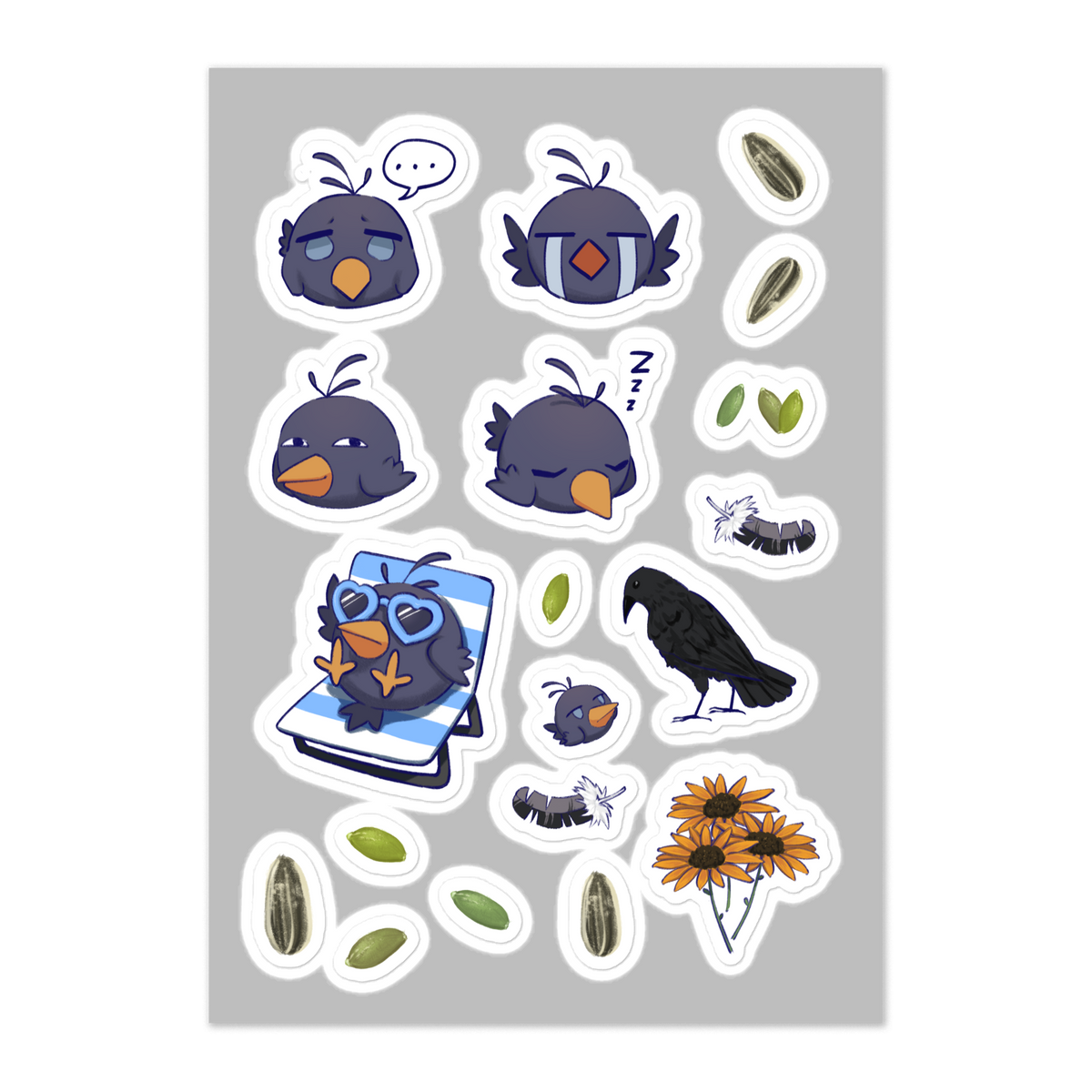 Kuro Mascot Sticker Sheet – Yorunomachi