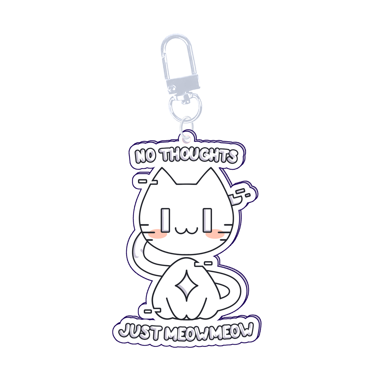 No Thoughts Just Meow Meow Charm – Yorunomachi